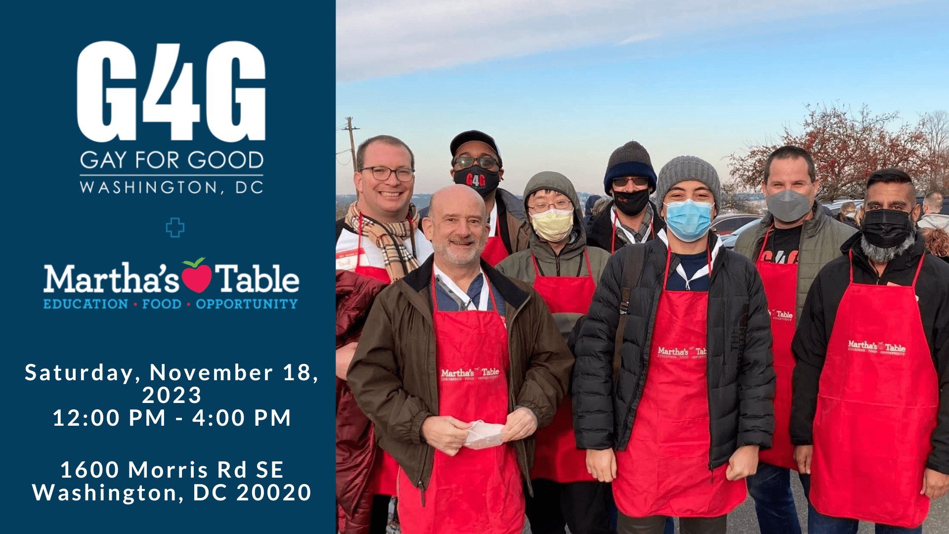 G4G DC + Martha's Table Community Harvest Dinner - Gay for Good ...