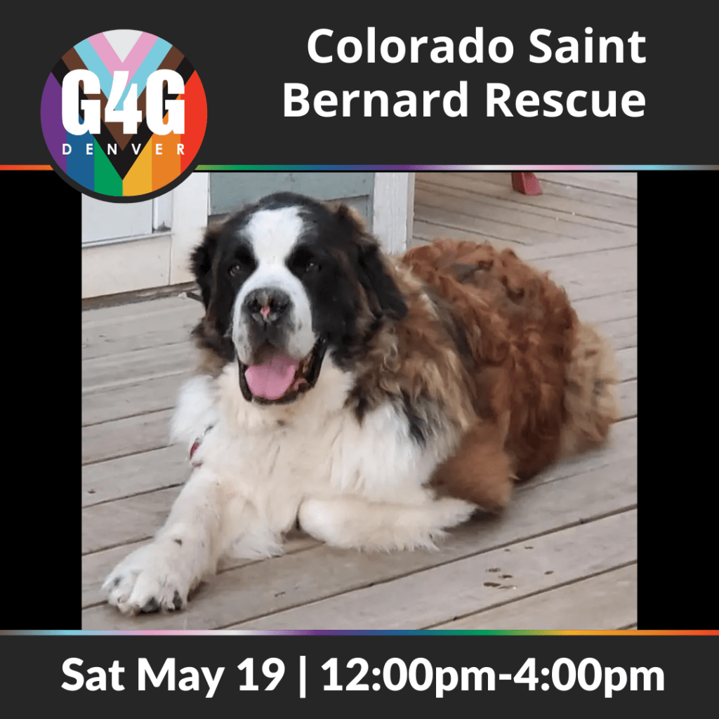 G4G Denver + Colorado Saint Bernard Rescue - Bark & Bowl - Gay for Good ...