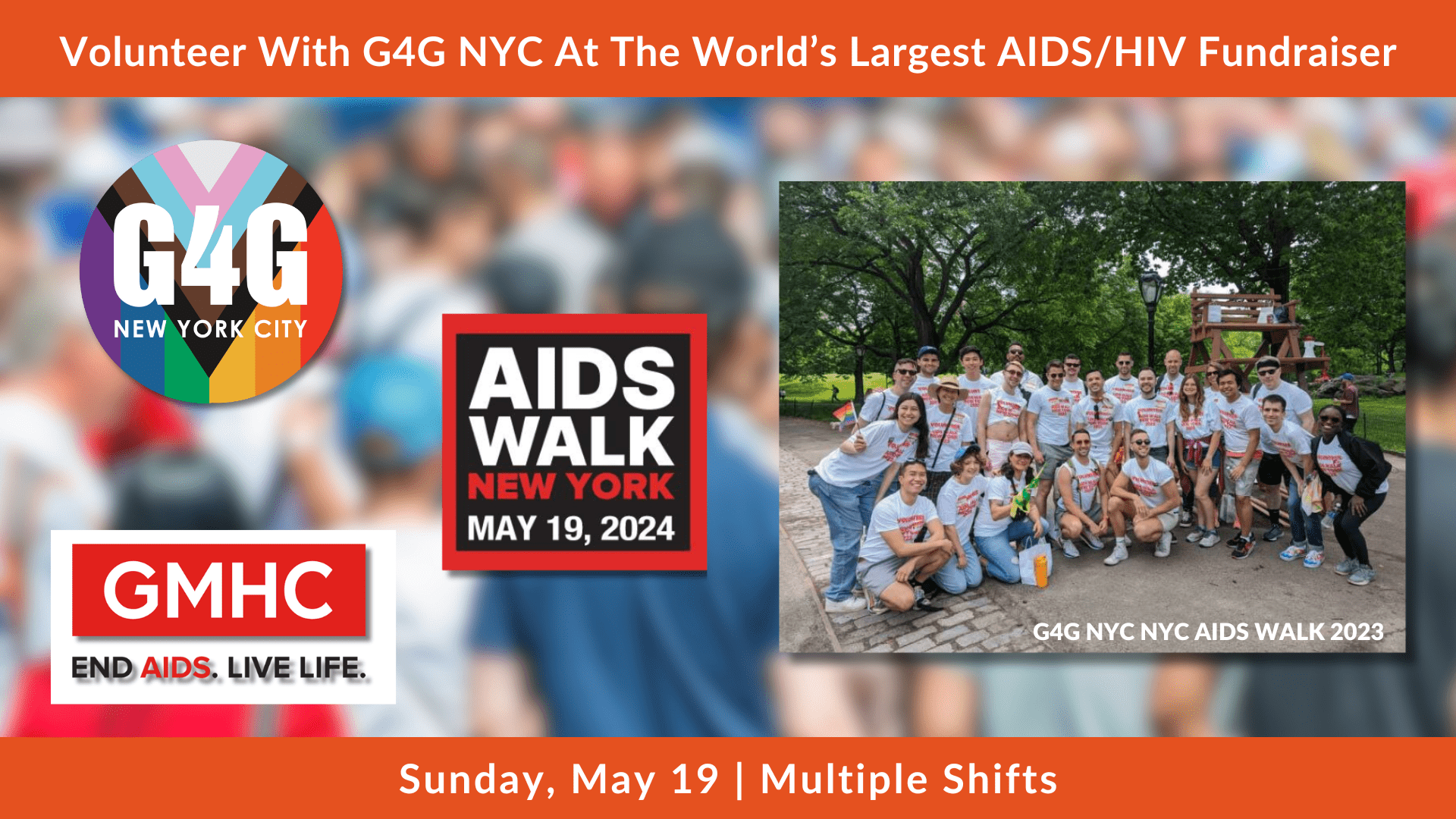 G4G NYC + GMHC AIDS Walk | May 19, 2024 - Gay for Good | LGBTQ+ ...