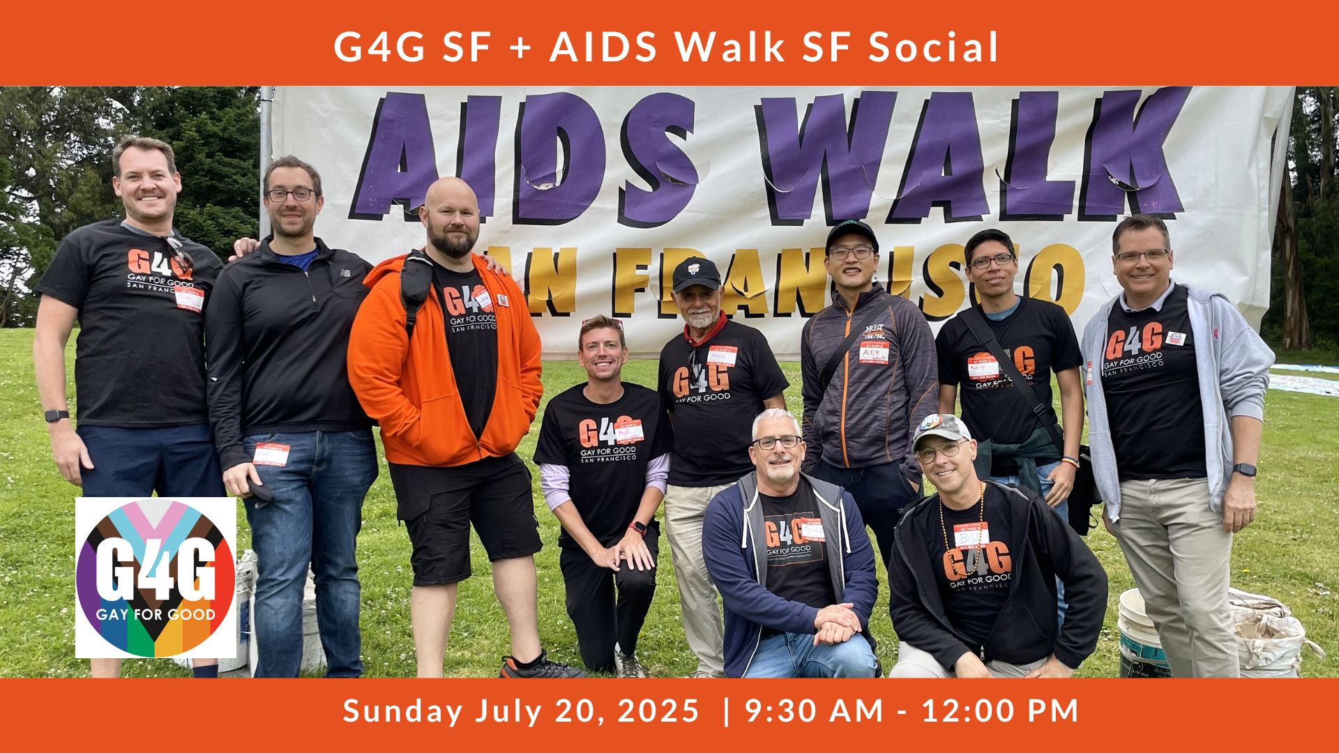 G4G SF + AIDS Walk SF Social | 7/20/2025 - Gay for Good | LGBTQ+ ...